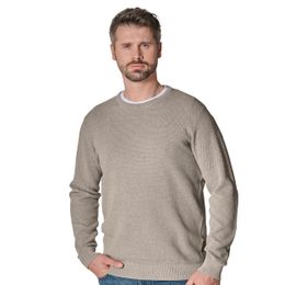 Strickpullover Casamoda "Casamoda Pullover uni", Herren, Gr. XL, beige, 100% Baumwolle, Pullover