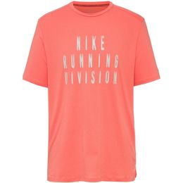 Nike Funktionsshirt 'Rise 365' Herren Gr&ouml;&szlig;e L orange / wei&szlig;