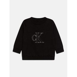 Calvin Klein Pullover 'Monogram Logo' Jungen Größe 98 schwarz