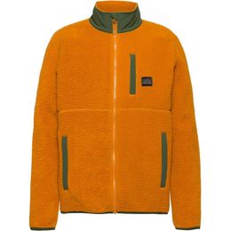 O.C.K. OCK Funktionsfleecejacke Herren Gr&ouml;&szlig;e S dunkelgr&uuml;n / neonorange