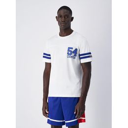 Champion Shirt in Wei&szlig;/ Blau - 46% | Gr&ouml;&szlig;e XL | Herren-plussize