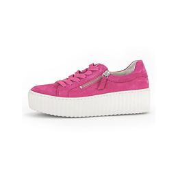 Gabor Leder-Sneakers in Fuchsia - 63% | Größe 38,5 | Damen-sneakers