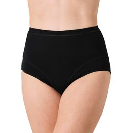 w&auml;schepur Damen Taillenslip mit breitem, weichem Bund schwarz, Gr&ouml;&szlig;e 38