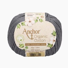 Organic Cotton von Anchor, Graphite, aus Baumwolle