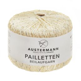 Pailletten Beilaufgarn von Austermann , Platin, aus Polyester