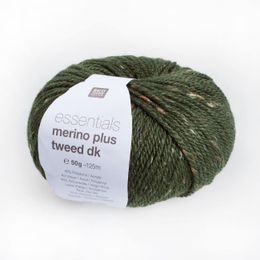 Essentials Merino Plus Tweed dk von Rico Design, Oliv, aus Schurwolle