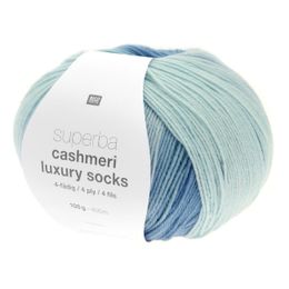Sockenwolle Superba Cashmeri Luxury Socks 4-fädig von Rico Design, Antarktis, aus Schurwolle