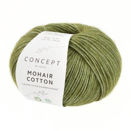 Mohair Cotton von Katia, Resedagr&uuml;n, aus Baumwolle