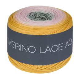 Merino Lace Aquarell von Lana Grossa, Curry/Altrosa/Graugrün, aus Schurwolle