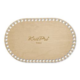 KnitPro - Taschenb&ouml;den aus Holz, Oval, 20 x 32 cm (11404)