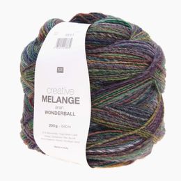 Creative Melange aran Wonderball von Rico Design, Blau/Gr&uuml;n, aus Schurwolle