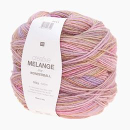 Creative Melange aran Wonderball von Rico Design, Flieder/Pink, aus Schurwolle