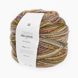Creative Melange aran Wonderball von Rico Design, Orange/Gr&uuml;n, aus Schurwolle