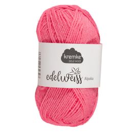Kremke Soul Wool Sockenwolle Edelweiss Alpaka 4-fach von Kremke Soul Wool, Erdbeere, aus Schurwolle