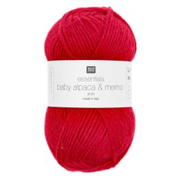 Essentials Baby Alpaca & Merino aran von Rico Design, Rot, aus Alpaka
