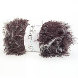 Linie 332 Fur von ONline, Dunkelbraun/Natur, aus Polyester