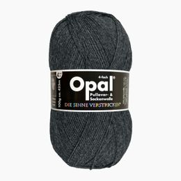 Sockenwolle Uni 4-fach von Opal, Anthrazit melange, aus Schurwolle