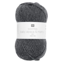 Essentials Baby Alpaca & Merino aran von Rico Design, Anthrazit Melange, aus Alpaka