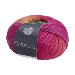Cotonella von Lana Grossa, Gelbgr&uuml;n/Rot/Lila/Beige, aus Baumwolle