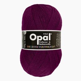 Sockenwolle Uni 4-fach von Opal, Beere, aus Schurwolle