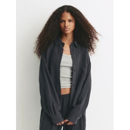 Pull&Bear Pull&Bear Bluse Damen Größe L dunkelgrau