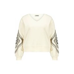 Deeluxe Sweatshirt 'NERIKA' Damen Gr&ouml;&szlig;e M creme / schwarz