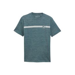 Tom Tailor Denim T-Shirt Herren Größe S dunkelgrün / weiß