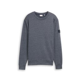 Tom Tailor Herren Sweatshirt in Melange-Optik, blau, Meliert, Gr. XXL
