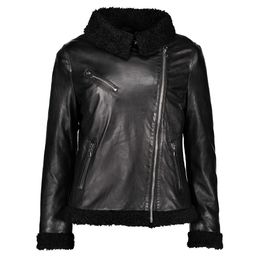 Apple of Eden Lederjacke in Schwarz - 54% | Größe 40 | Damenjacken