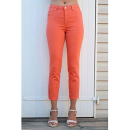 Bleu d'Azur Jeans "Paula" in Orange - 72% | Größe 38 | Damenjeans