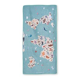 Woodsandwaves Beach Towel 'Animal Map' female Mixed colors size 11 cm x 8 cm x 2cm