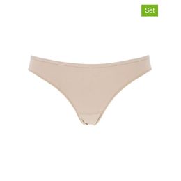 COTONELLA 2er-Set: Slips in Beige - 13% | Gr&ouml;&szlig;e M | Damen-unterteile