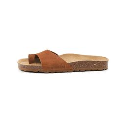 billowy Leder-Zehentrenner in Hellbraun - 63% | Größe 41 | Damen-sandalen
