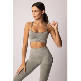Spaio Sport-BH "Melange" in Khaki - 77% | Gr&ouml;&szlig;e XL | Damen-sportunterwaesche