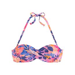 Vivance Bikini-Oberteil in Rot/ Blau - 64% | Größe 36B-Cup | Damen-bademode