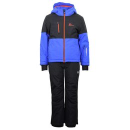 Peak Mountain 2tlg. Ski-/ Snowboardoutfit "Eruby" in Schwarz/ Blau - 62% | Größe 128 | Kinder-outdoor-jacken