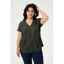 Kaffe Bluse in Khaki/ Schwarz - 59% | Größe XL | Damen-blusen