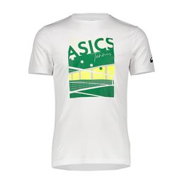 asics Funktionsshirt in Wei&szlig; - 68% | Gr&ouml;&szlig;e M | Herren-sportshirts