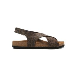 Comfortfusse Leder-Sandalen in Braun/ Schwarz - 62% | Größe 42 | Damen-sandalen