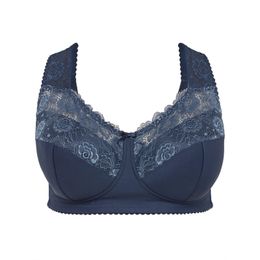 sheego Damen B&uuml;gelloser BH mit Spitze, wattierte Cups, Saphir, Gr&ouml;&szlig;e 125F