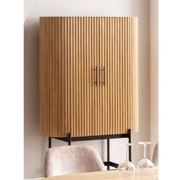 Pharao24.de Schrank Holz Massivholzschrank im Skandi Design 172 cm hoch