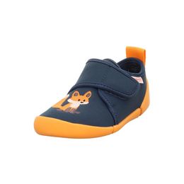 Superfit Hausschuh 'Venti' M&auml;dchen Gr&ouml;&szlig;e 32 navy / mokka / orange / puder