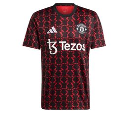 adidas Performance Trikot 'Manchester United Pre-Match' Herren Größe XXXL blutrot / schwarz / weiß