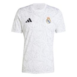 adidas Performance Funktionsshirt 'Real Madrid Pre-Match' Herren Gr&ouml;&szlig;e M gelb / hellgrau / schwarz / wei&szlig;
