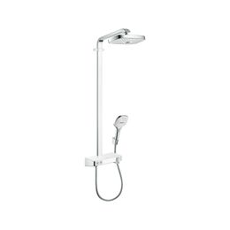 Hansgrohe Showerpipe Raindance Select E mit Thermostat, 2jet, wei&szlig;/chrom (27126400)