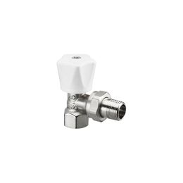 Oventrop Handregulierventil Baureihe HR 3/4", Eck, Messing vernickelt (1190506)