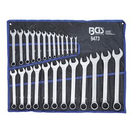 BGS-technic BGS Technic Maul-Ringschl&uuml;ssel-Satz Zollgr&ouml;&szlig;en SW 1/4 Zoll - 1.1/4 Zoll 25 teilig aus Metall f&uuml;r Schrauben mit verschiedenen Schl&uuml;sselweiten, 9473)