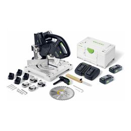 FESTOOL SYMC 70 4,0 EBI-Plus SYMMETRIC Akku-Leistensäge mit leistungsstarkem Motor und präziser Schnitttiefe für Holzwerkstoffe, inkl. Hochleistungsakku-Pack HPC 4.0 Ah Li-Ion und Systainer³ SYS3 M 187, 577464)
