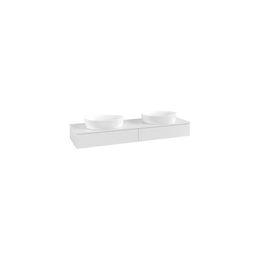 Villeroy & Boch V&B Waschtischunterschrank mit Frontstruktur, mit Beleuchtung Antao 160x50cm, WBP-farbe Lac, glo wh. lacquer ; Villeroy & Boch (L17110GF)
