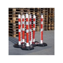 Temka Kettenpfosten - Set, r/w 6 Pfosten + 5x3m Kette (12463 ZR)